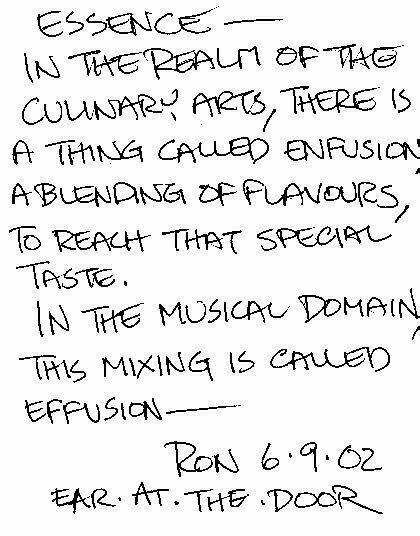 Jun 09, 2002: Effusion 35 / Bezerker's Happy Hour / "EXO" / "KUSH ...