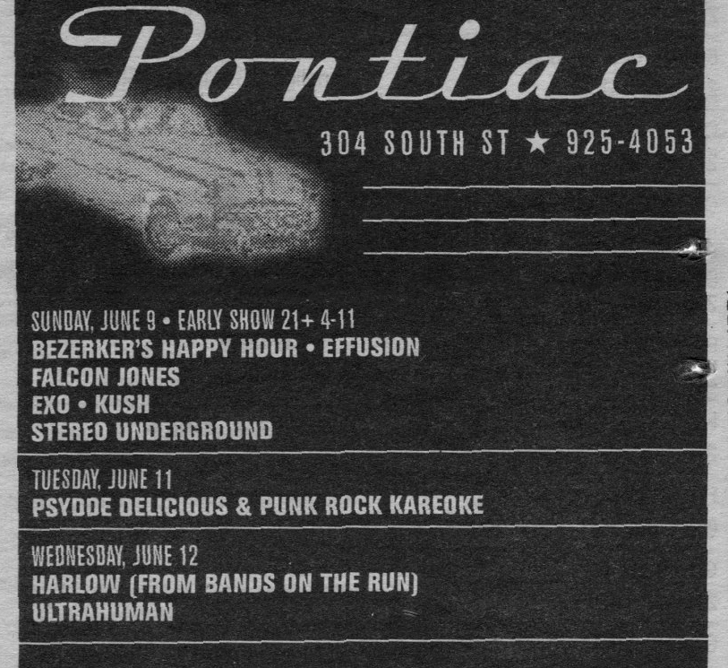 Jun 09, 2002: Effusion 35 / Bezerker's Happy Hour / "EXO" / "KUSH ...