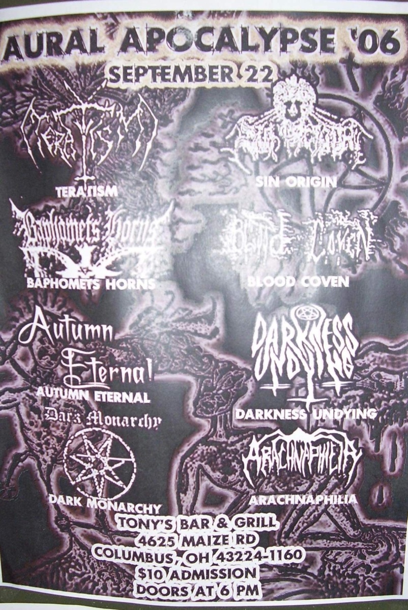 Arachnaphilia Concert & Tour History | Concert Archives