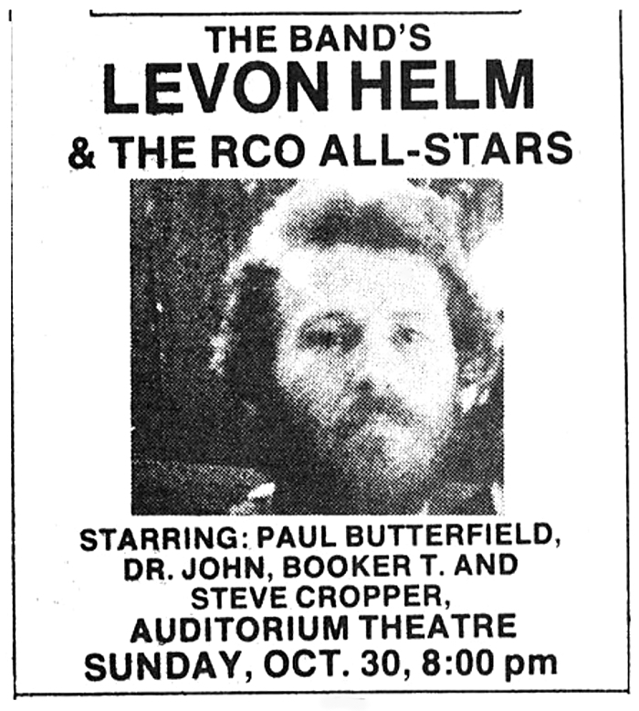 Levon Helm & The RCO All Stars Concert & Tour History | Concert Archives