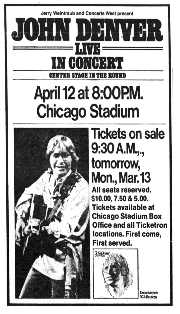 John Denver Concert & Tour History | Concert Archives