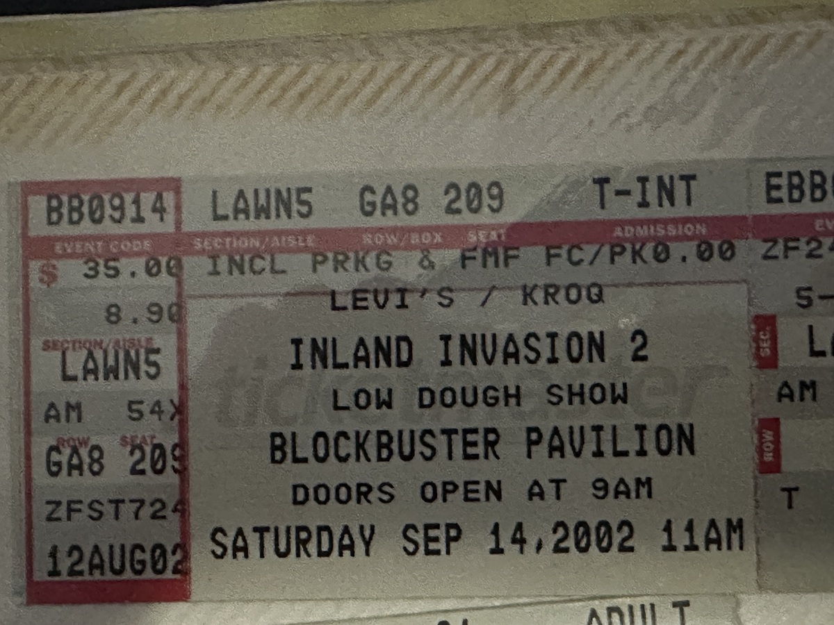 Sep 14, 2002: KROQ Inland Invasion 2002 at Blockbuster Pavilion San ...