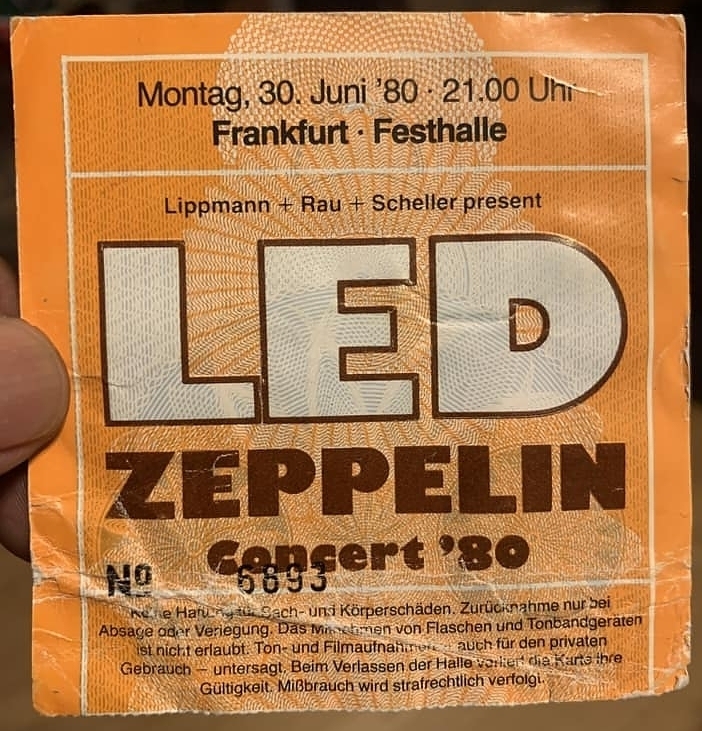Led Zeppelin's 1980 Concert & Tour History | Concert Archives