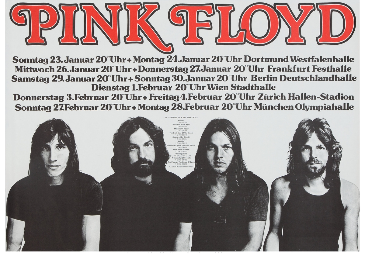 Pink Floyd's 1977 Concert & Tour History | Concert Archives