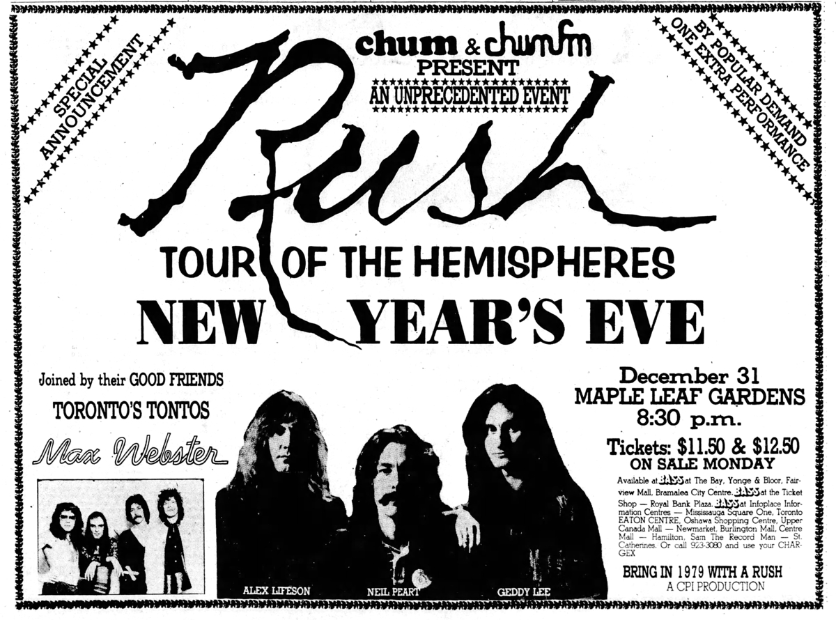 Rush's 1978 Concert & Tour History | Concert Archives