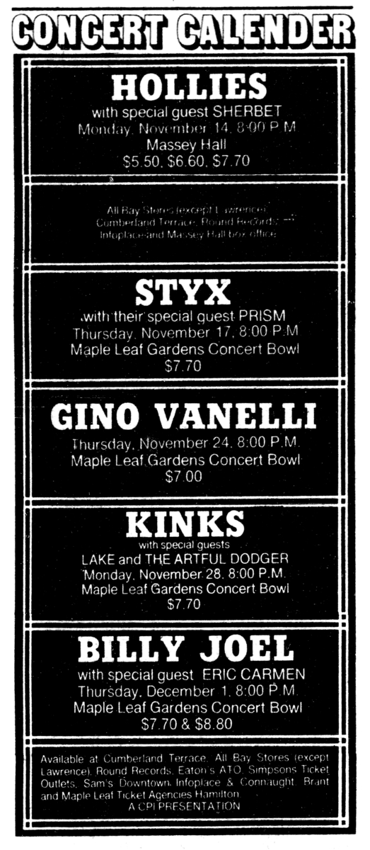 Concert History of Maple Leaf Gardens Toronto, Ontario, Canada ...