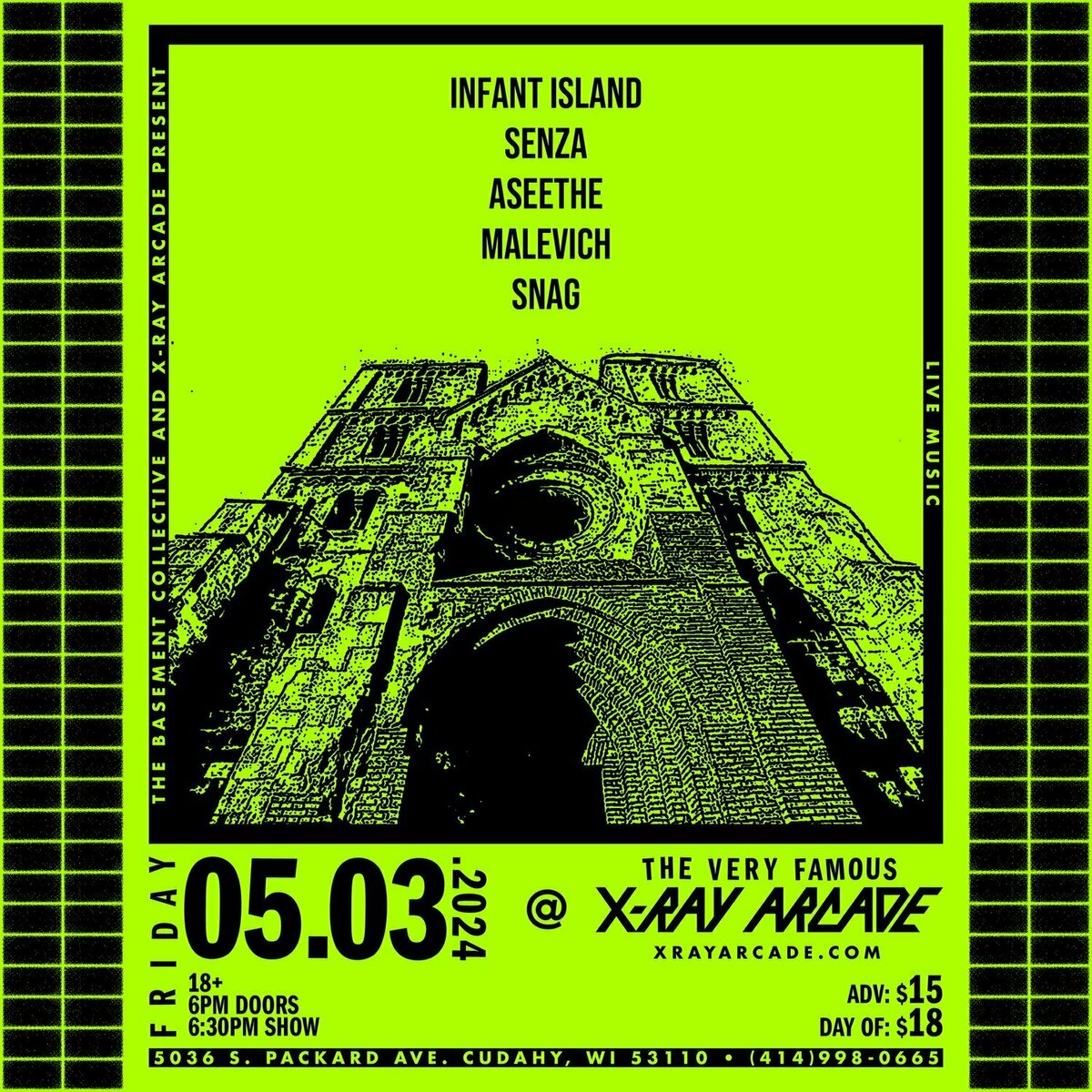 May 03, 2024: Infant Island / Senza / Aseethe / Malevich / snag at X ...