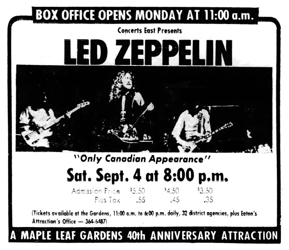 Concert History of Maple Leaf Gardens Toronto, Ontario, Canada ...