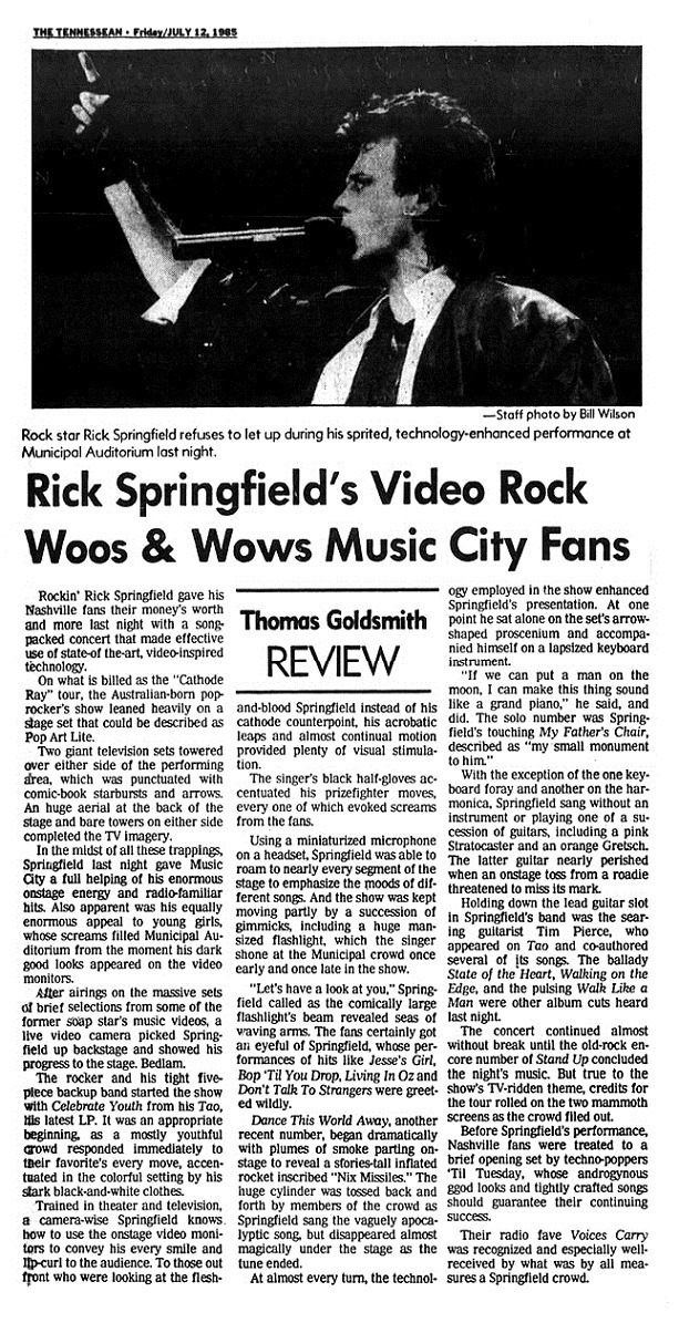 Rick Springfield Concert & Tour History (Updated for 2024) | Concert ...