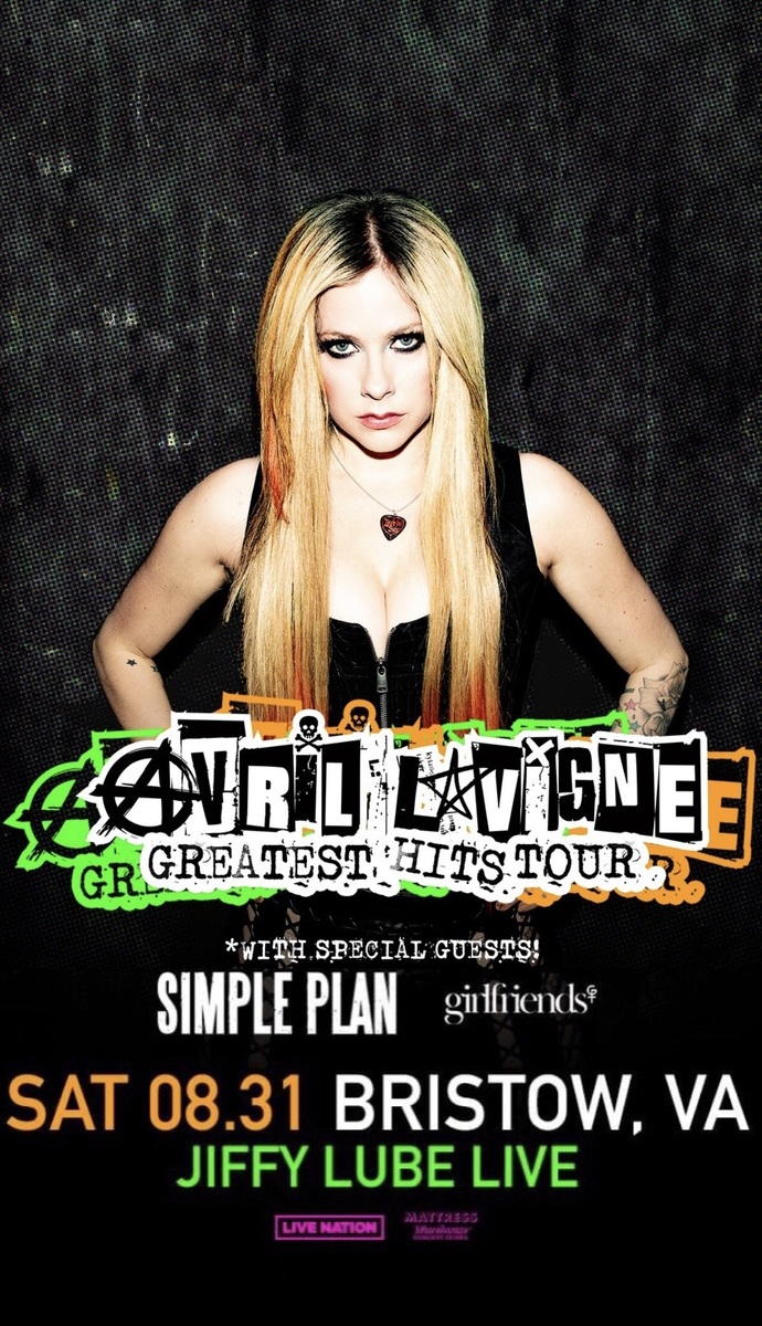 Aug 31, 2024: Avril Lavigne / Simple Plan / girlfriends at Jiffy Lube ...