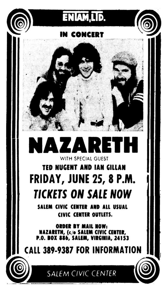 Nazareth Concert & Tour History (Updated for 2024) | Concert Archives