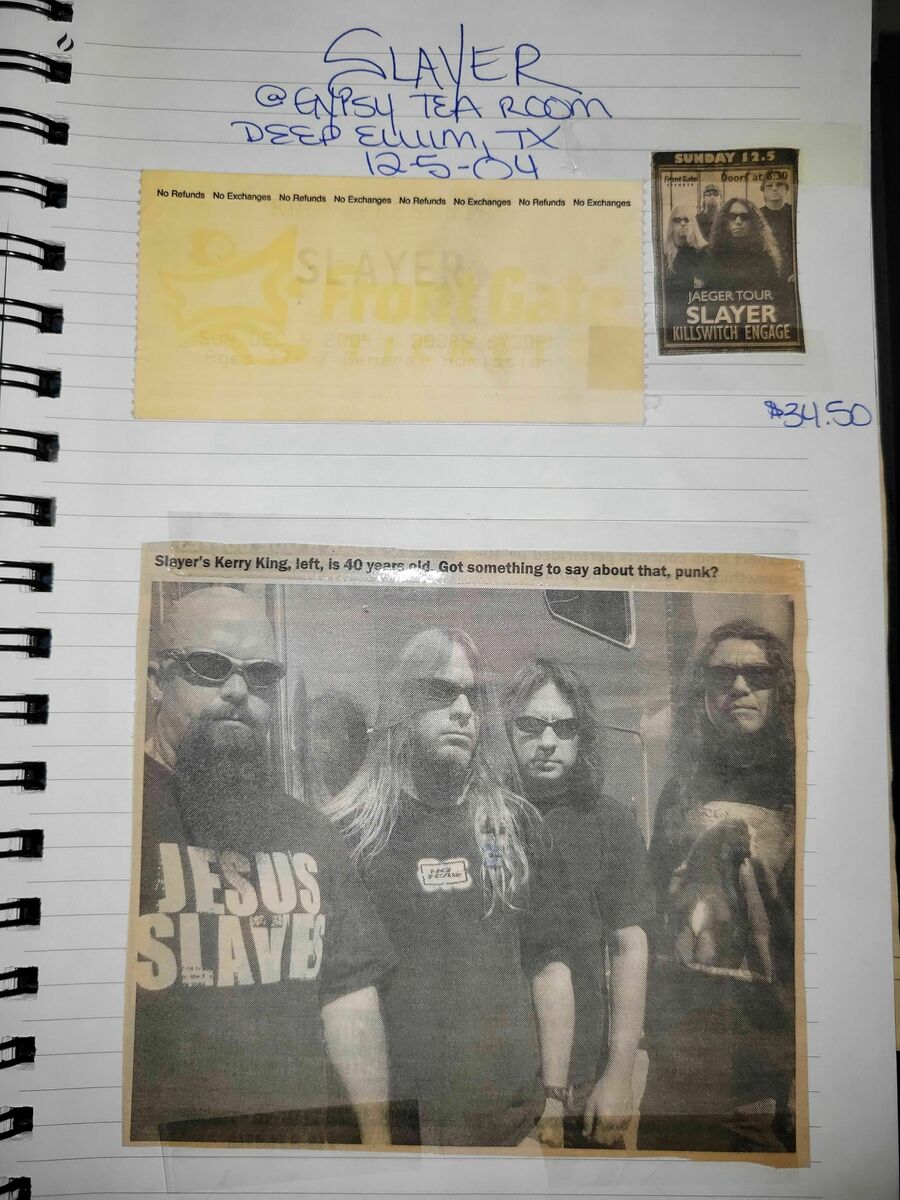 Slayer Concert & Tour History (Updated for 2024) | Concert Archives