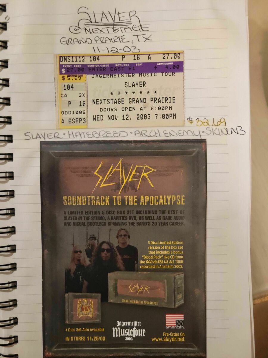 Slayer Concert & Tour History (Updated for 2024) | Concert Archives