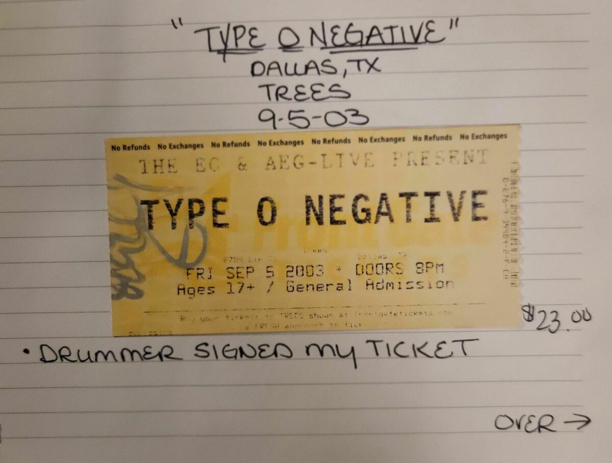 Type O Negative Concert & Tour History | Concert Archives