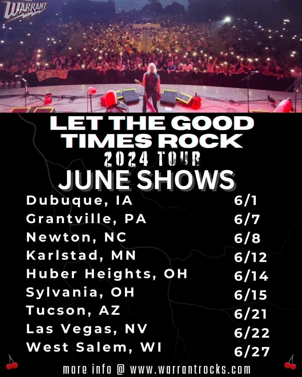 Warrant Concert & Tour History (Updated for 2024) | Concert Archives