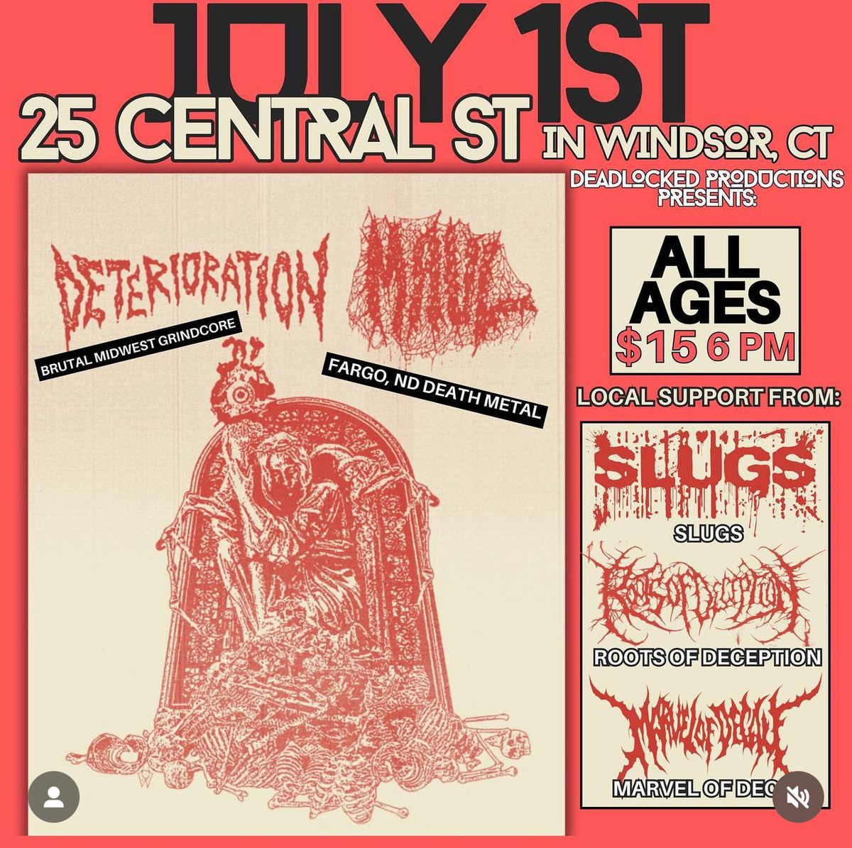 Slugs CT Concert & Tour History | Concert Archives