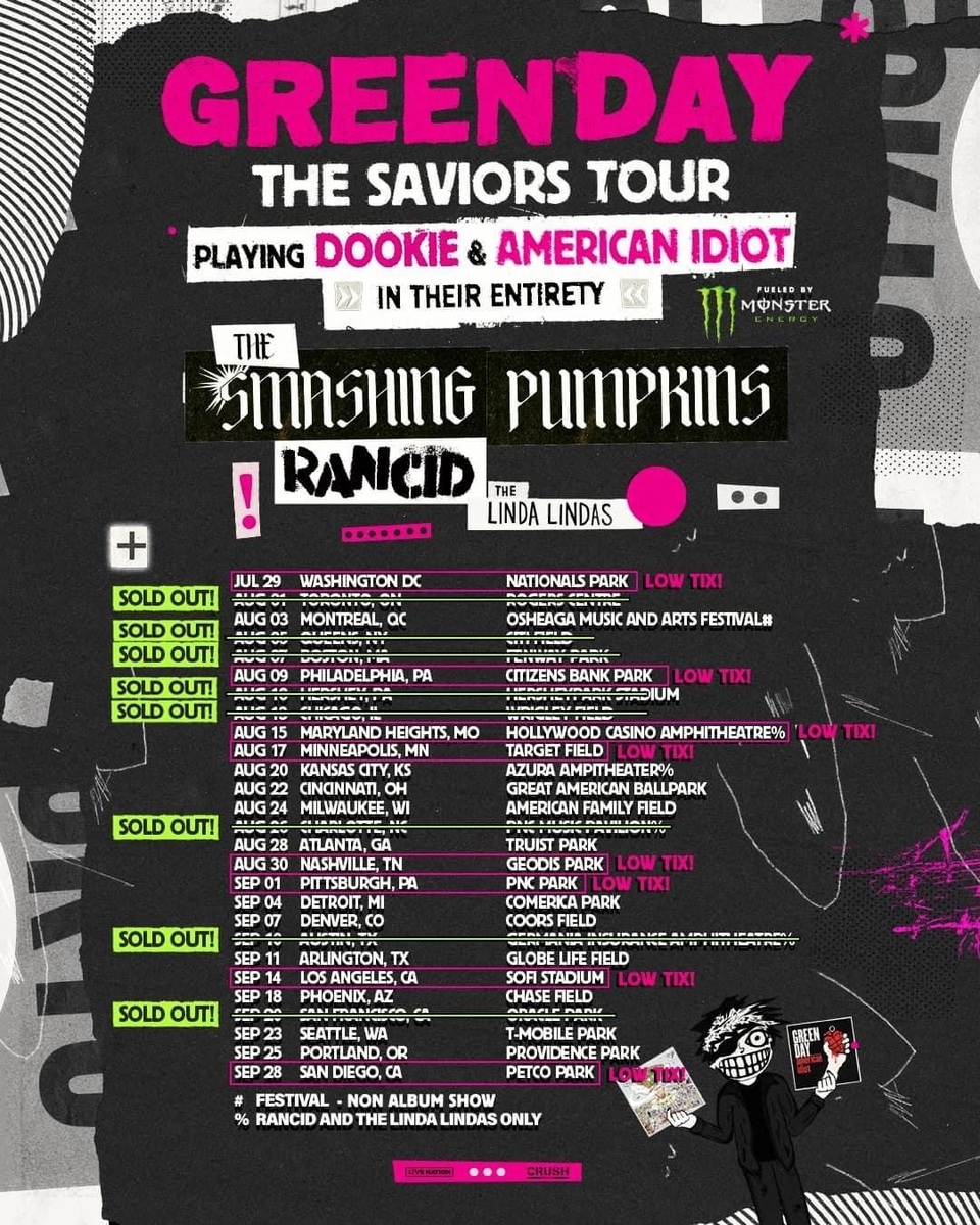 Green Day Concert & Tour History (Updated for 2024 - 2025) | Concert ...