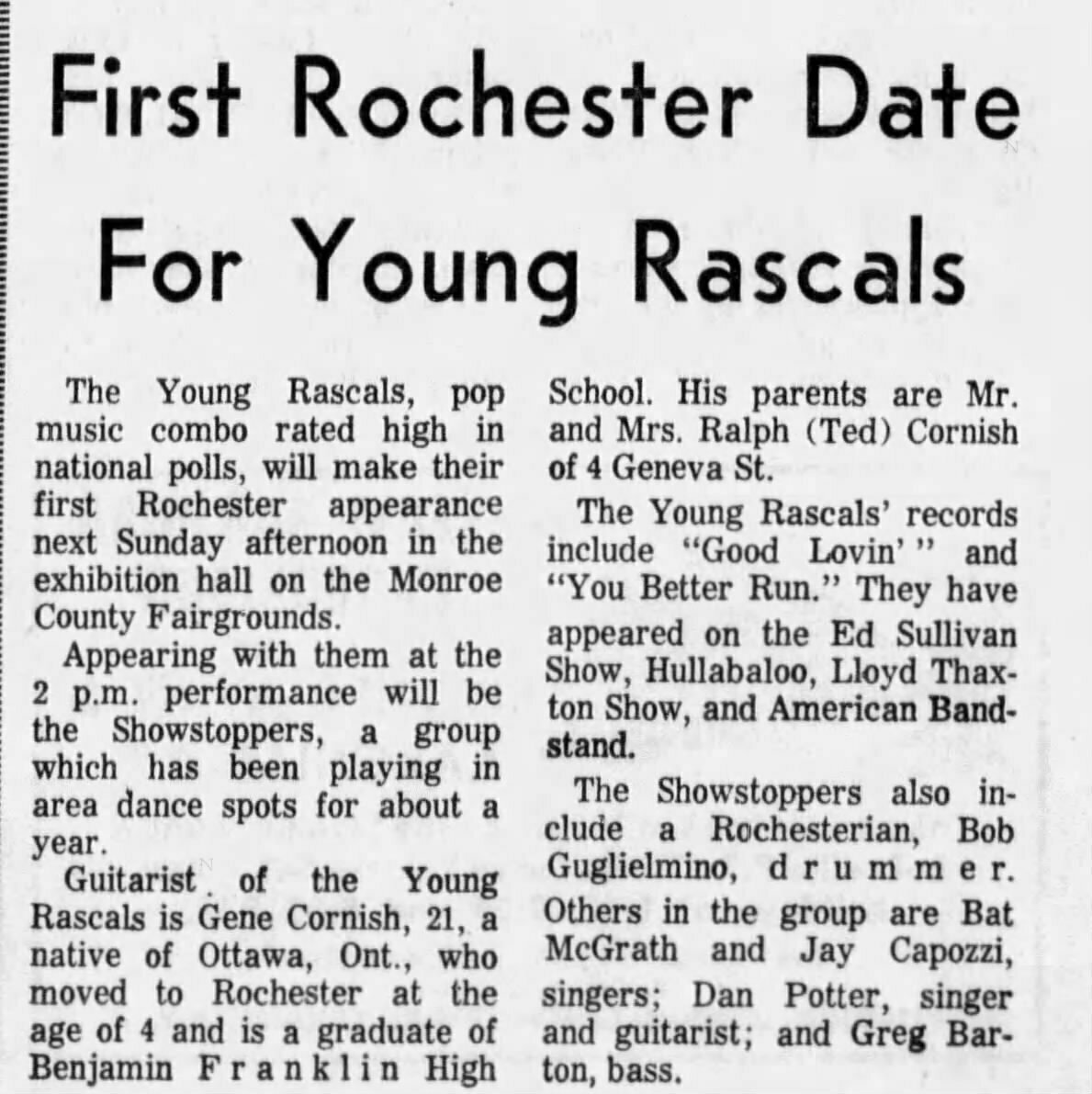 The Young Rascals Concert & Tour History | Concert Archives