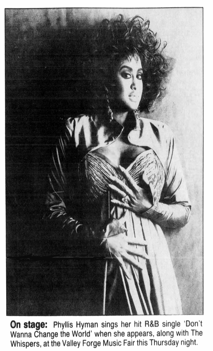 Apr 22, 1993: The Whispers / phyllis hyman at Valley Forge Music Fair ...