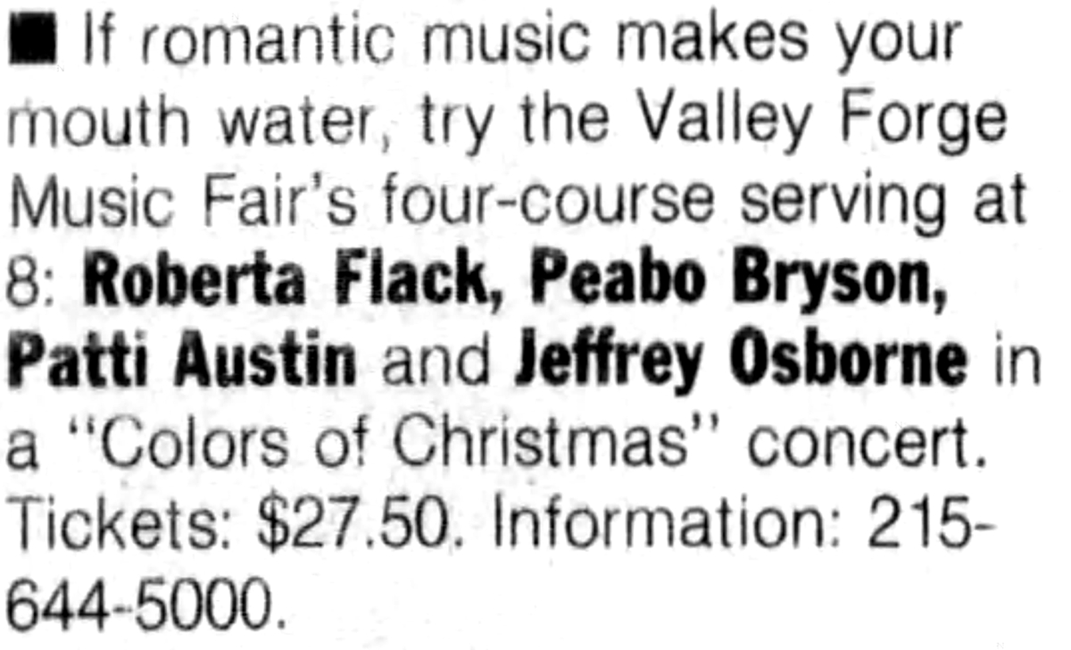 Roberta Flack Concert & Tour History | Concert Archives