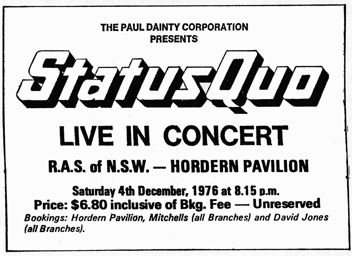 Status Quo Concert & Tour History (Updated for 2024) | Concert Archives