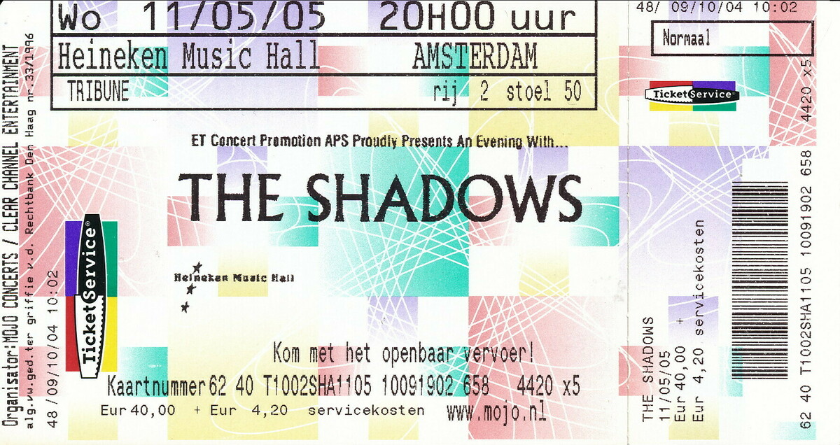 The Shadows Concert & Tour History | Concert Archives