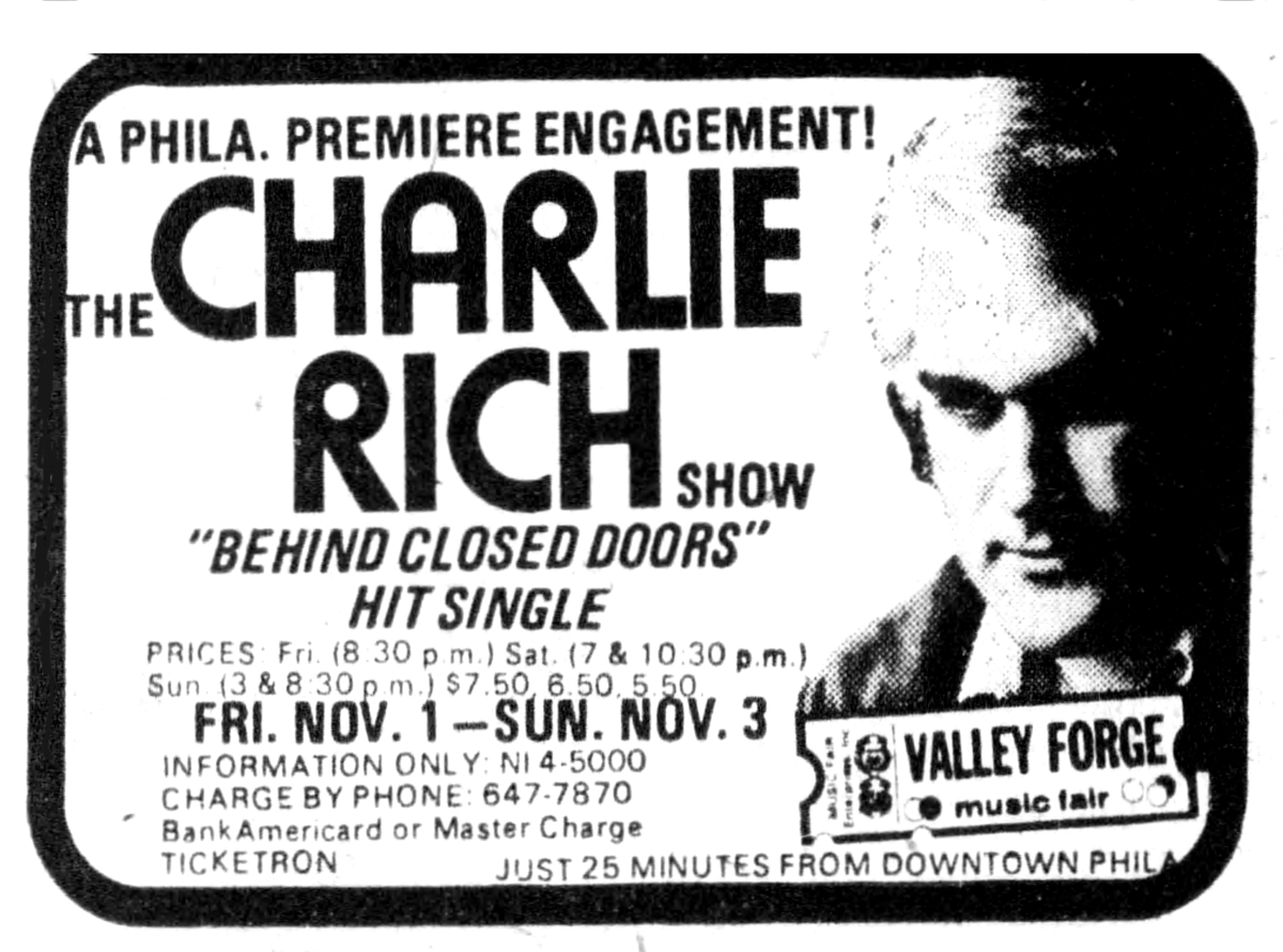 charlie rich Concert & Tour History | Concert Archives