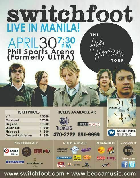 Apr 30, 2011: Switchfoot at PhilSports Arena, PhilSports Complex Pasig ...