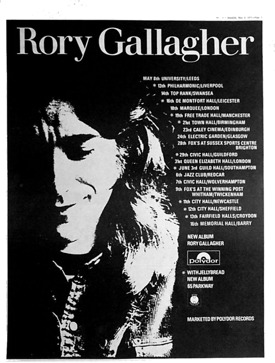 Rory Gallagher Concert & Tour History | Concert Archives