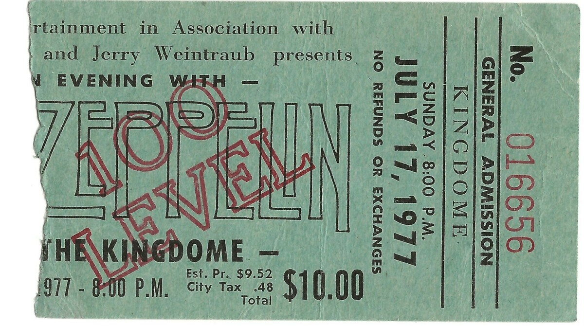 Led Zeppelin's 1977 Concert & Tour History | Concert Archives