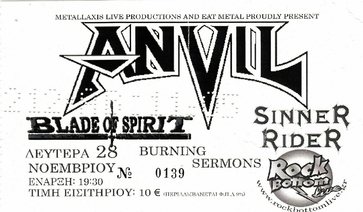 Anvil Concert & Tour History (Updated for 2024) | Concert Archives