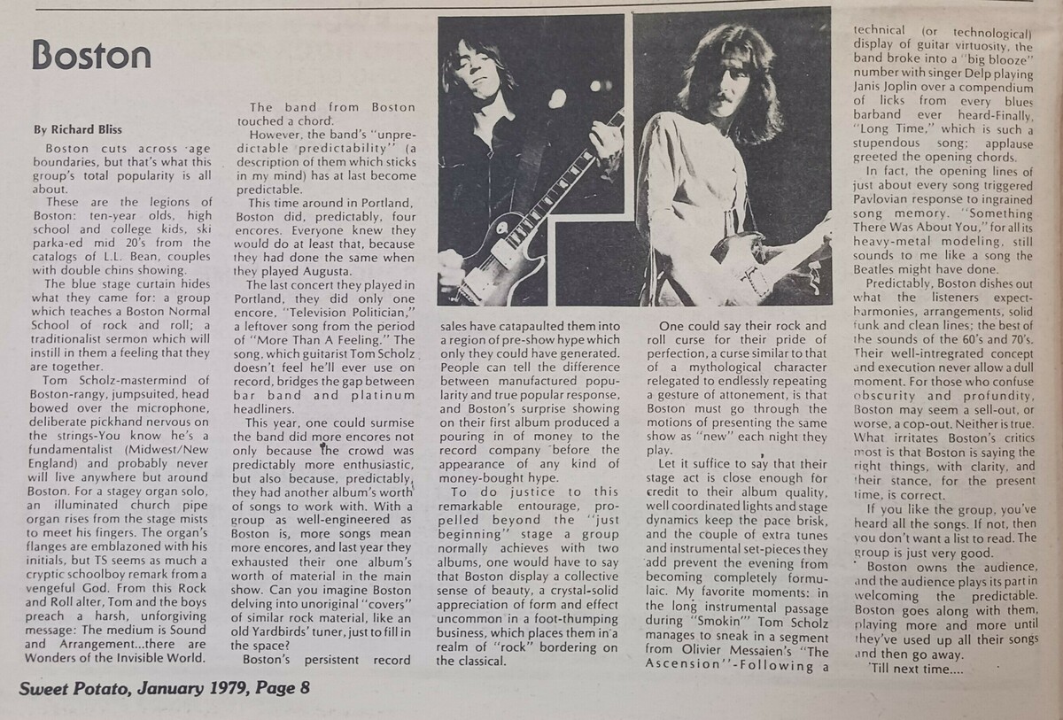 Boston's 1978 Concert & Tour History | Concert Archives