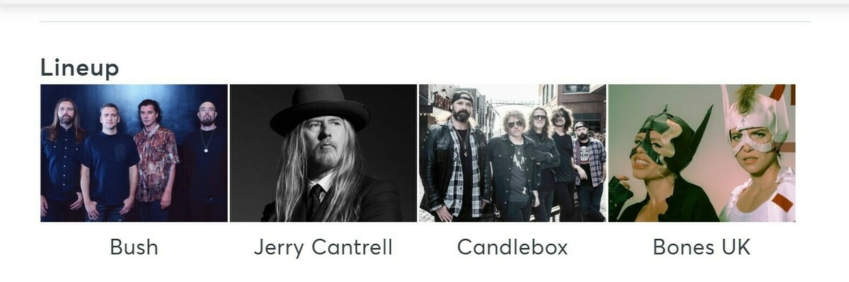 Sep 01, 2024: Bush / Jerry Cantrell / Candlebox / Bones UK at Cadence ...