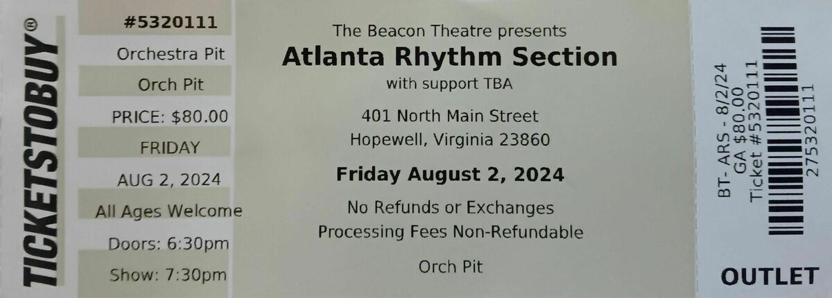 Atlanta Rhythm Section Concert & Tour History (Updated for 2024 - 2025 ...
