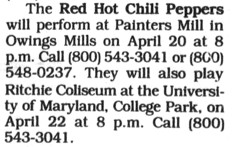 Concert History of Ritchie Coliseum, University Of Maryland College ...