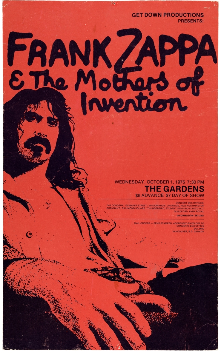 Oct 01, 1975: Frank Zappa / The Mothers Of Invention at PNE Gardens ...