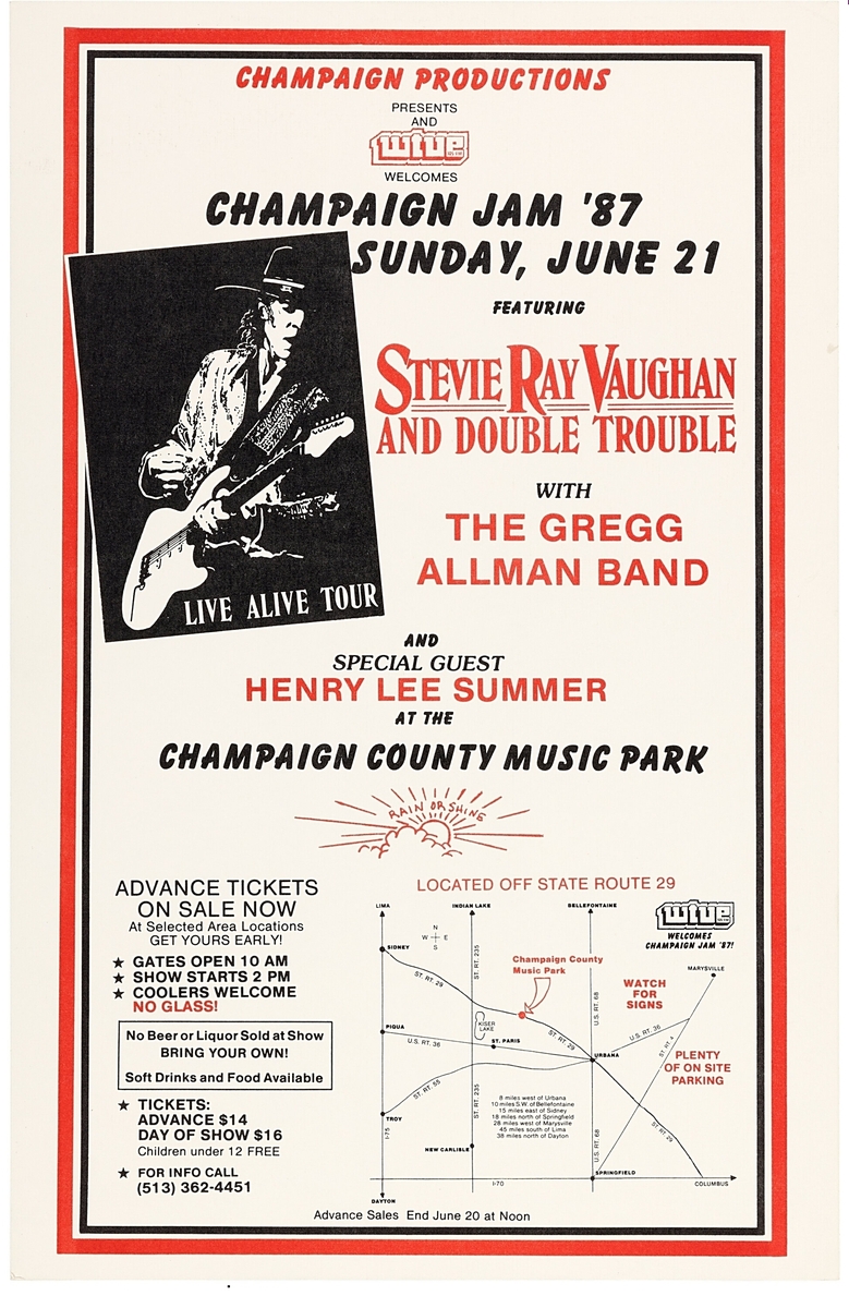 Stevie Ray Vaughan Concert & Tour History | Concert Archives
