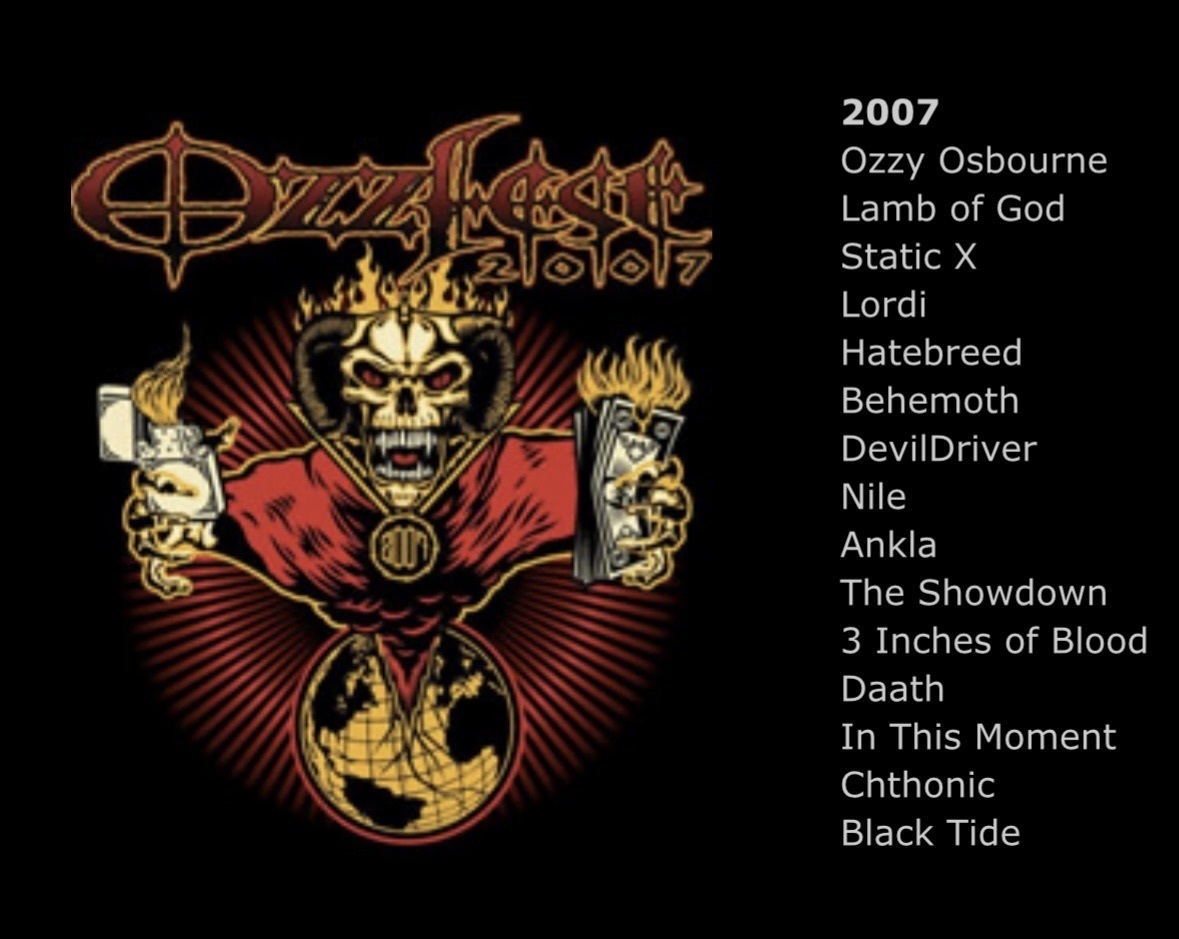 Ozzy Osbourne Concert & Tour History | Concert Archives
