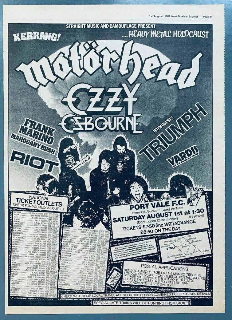 Motörhead Concert & Tour History | Concert Archives