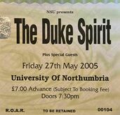 May 27, 2005: The Duke Spirit at Northumbria University Newcastle upon ...
