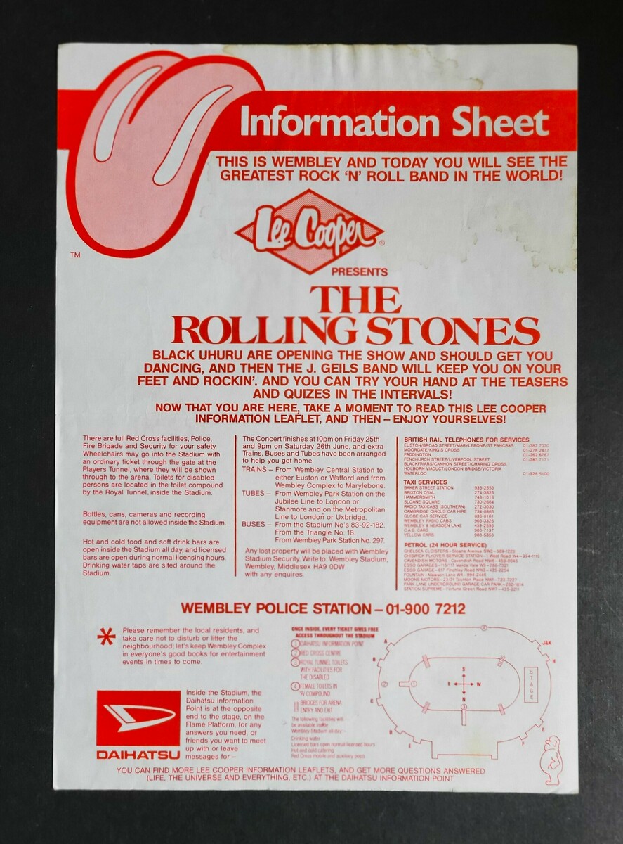 The Rolling Stones's 1982 Concert & Tour History | Concert Archives