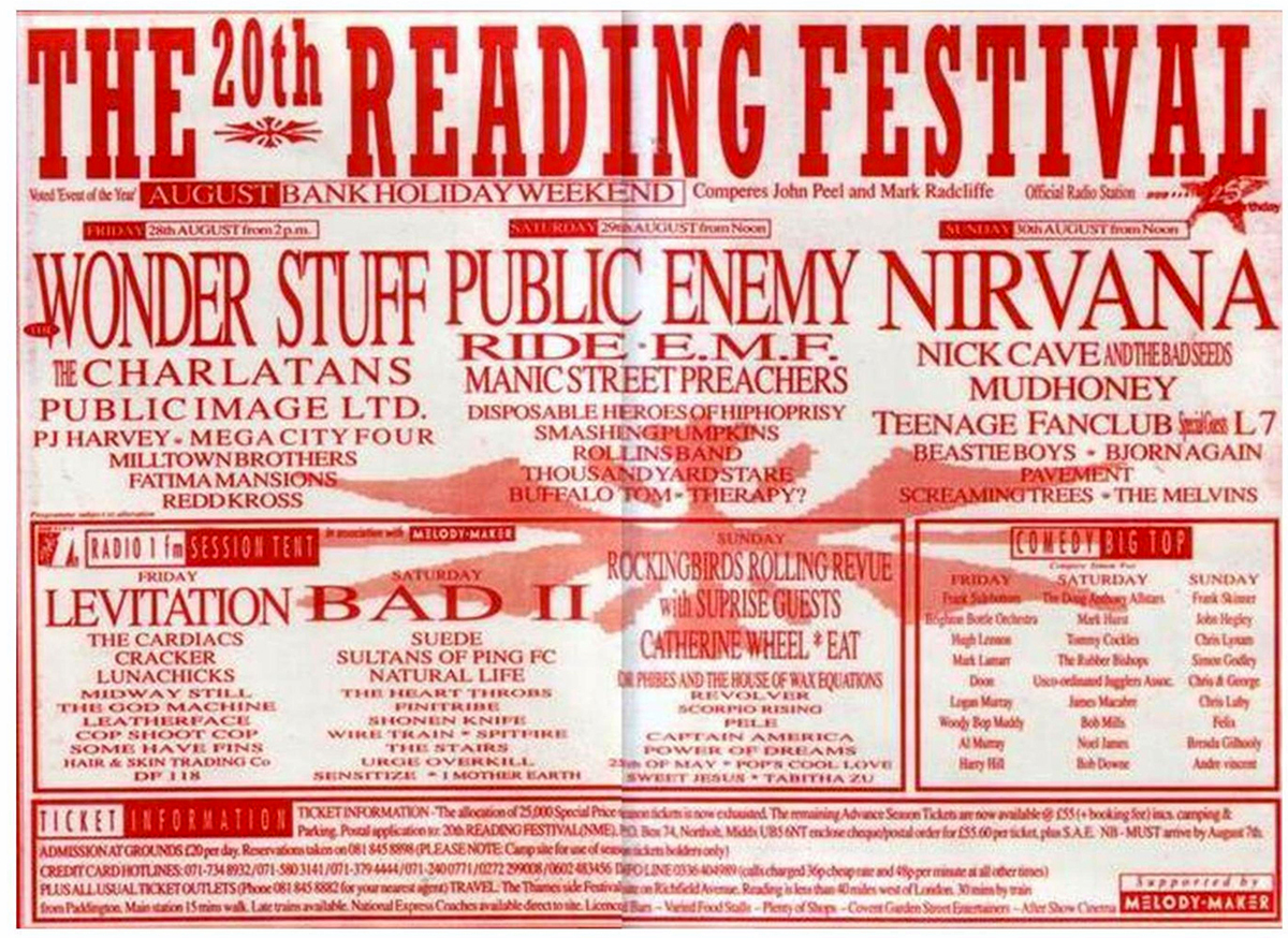 Aug 28, 1992: Reading Festival 1992 at Little John's Farm Reading ...