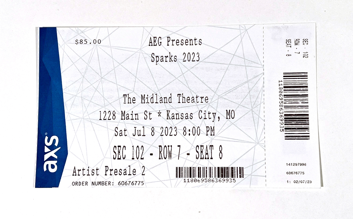 Sparks Concert & Tour History (Updated for 2025) | Concert Archives