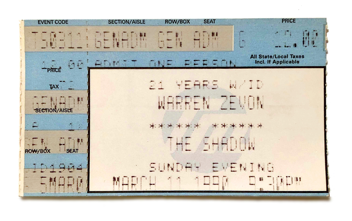 Warren Zevon Concert & Tour History | Concert Archives