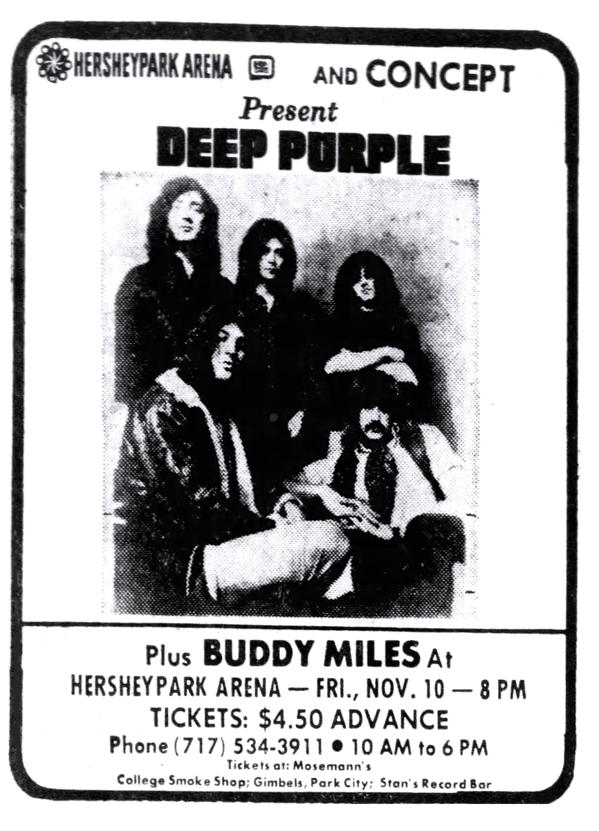 Deep Purple's 1972 Concert & Tour History | Concert Archives