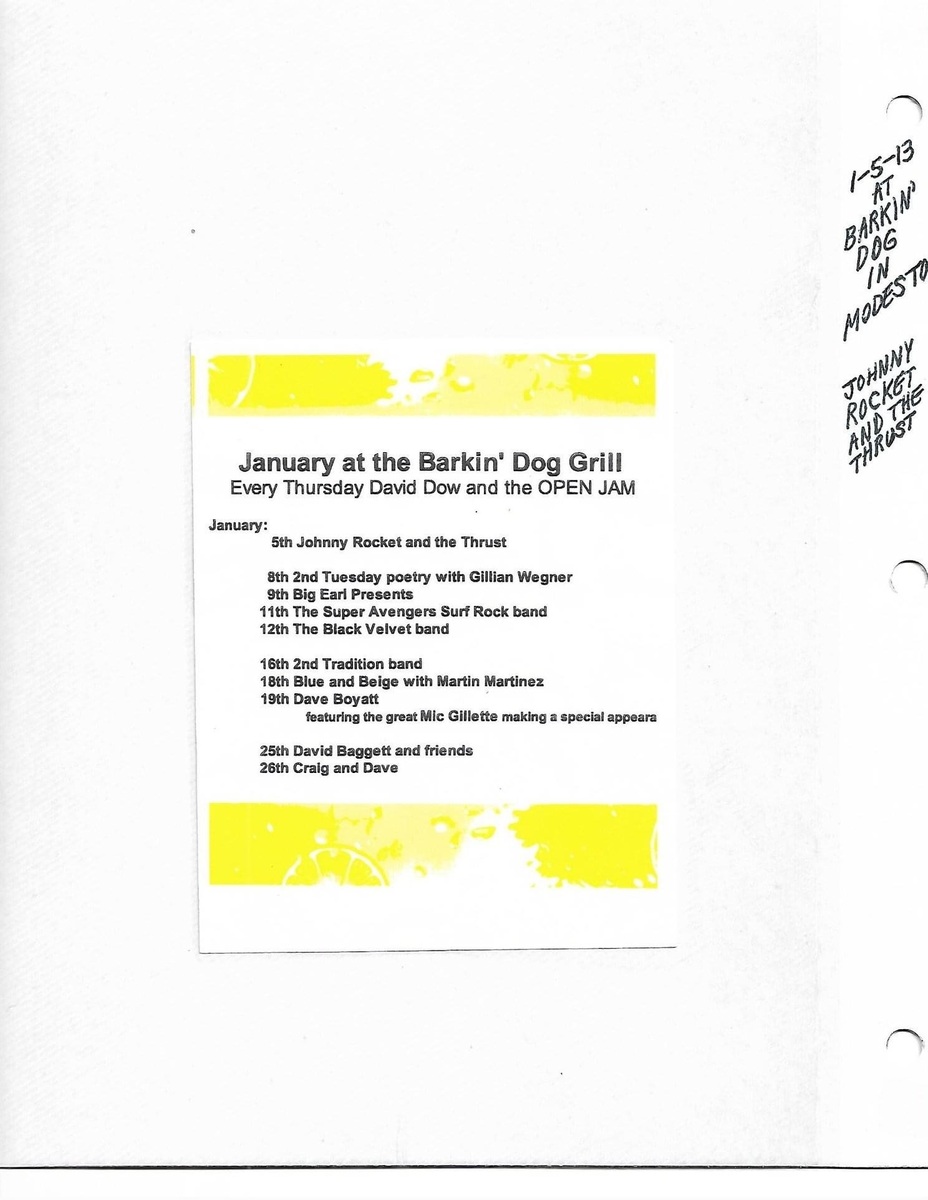 Johnny Rocket and the Thrust Concert & Tour History | Concert Archives