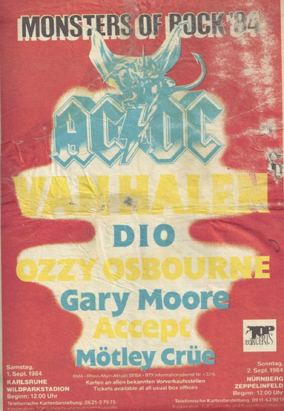 Ozzy Osbourne's 1984 Concert & Tour History | Concert Archives