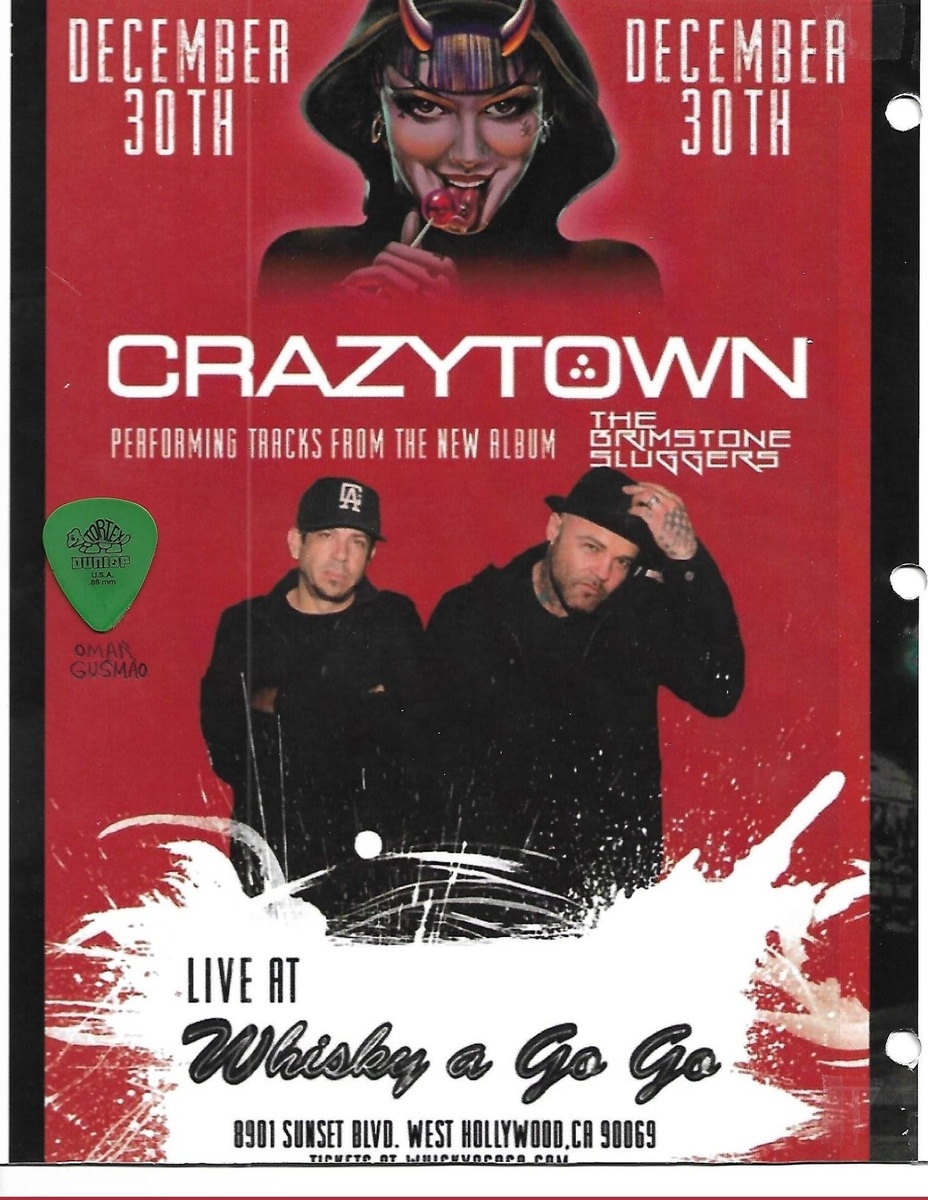 Dec 30, 2015: Crazy Town / Swimmin' In Pitches / Megagone at Whisky a ...