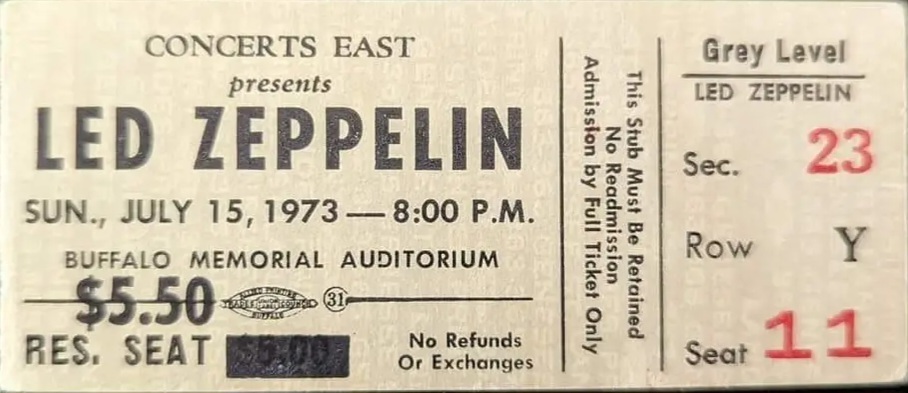 Led Zeppelin's 1973 Concert & Tour History | Concert Archives