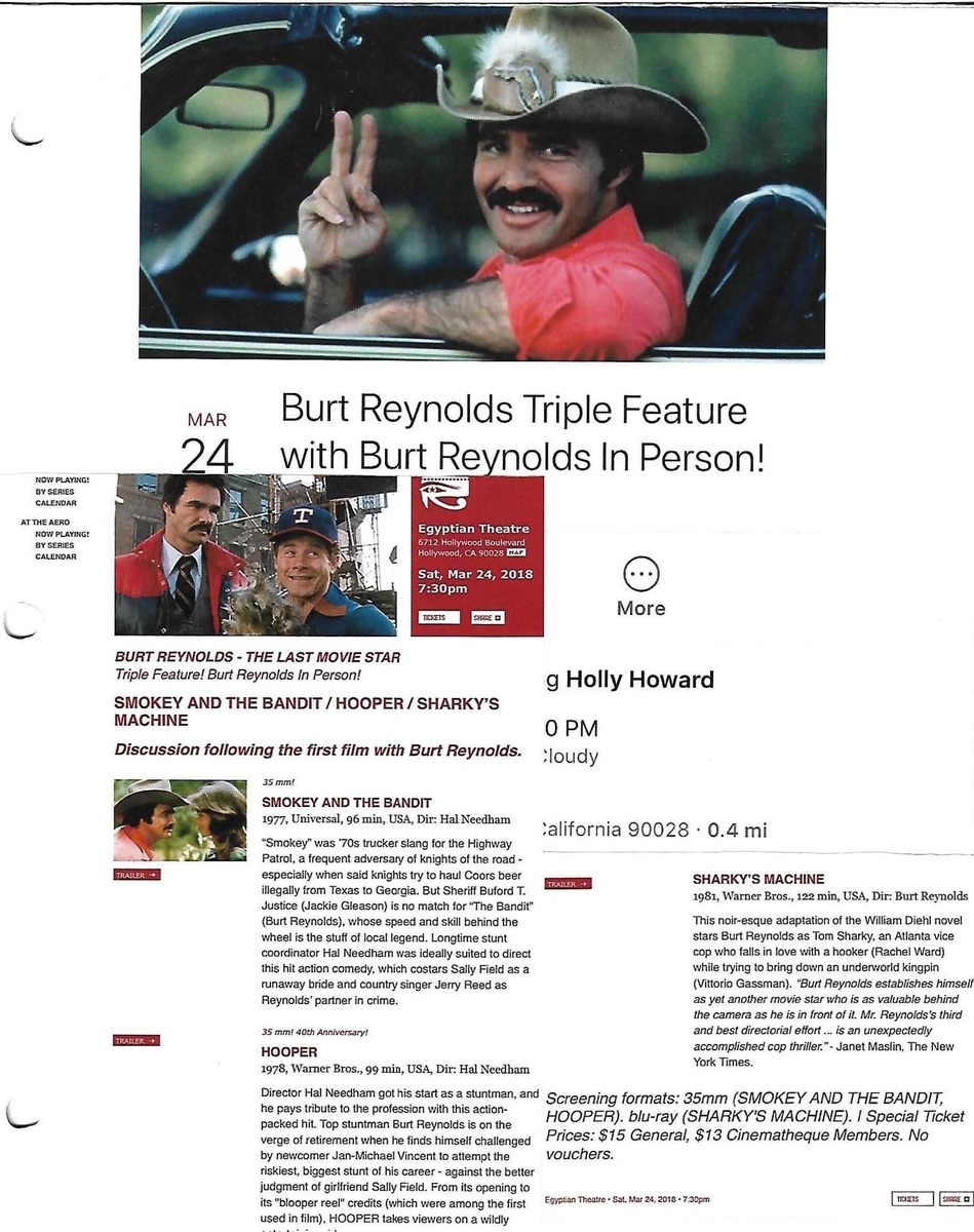 Burt Reynolds interview and Q&A Concert & Tour History | Concert Archives